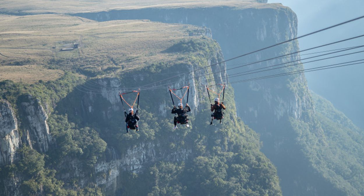 Tirolesa em Cambará do Sul é nova atração do Rio Grande do Sul, veja!